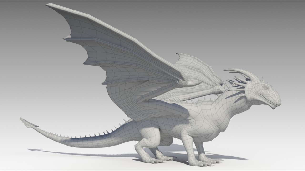 3d max dragon animations
