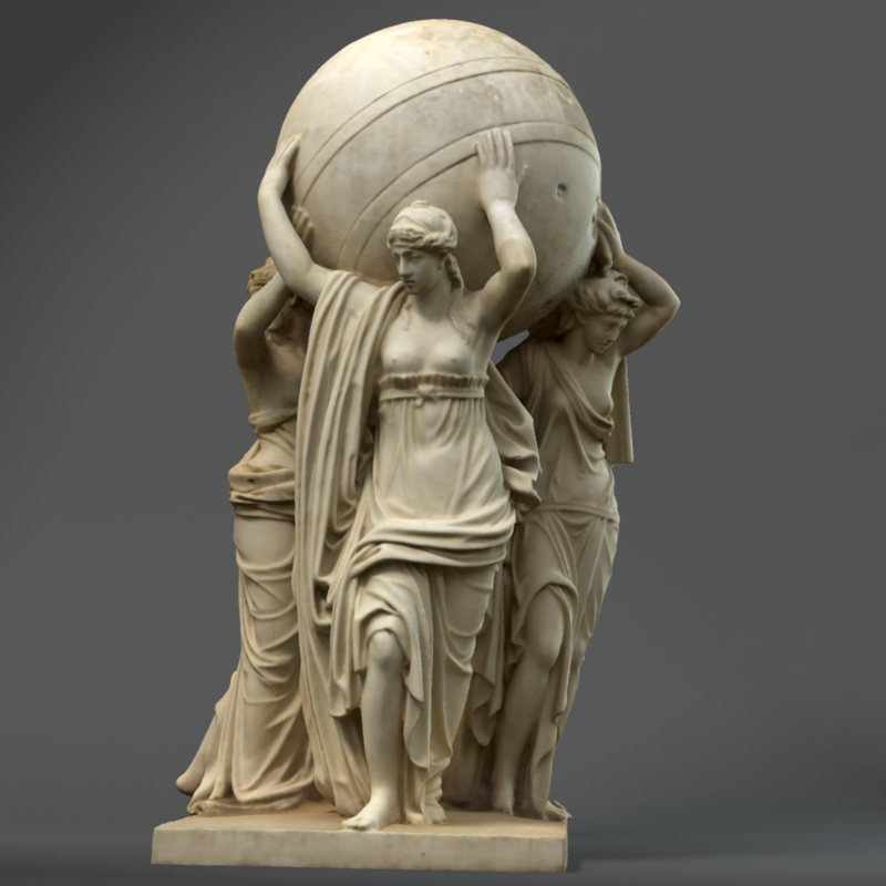 obj statue caryatids