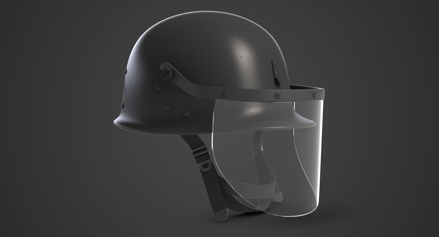 3d model riot helmet