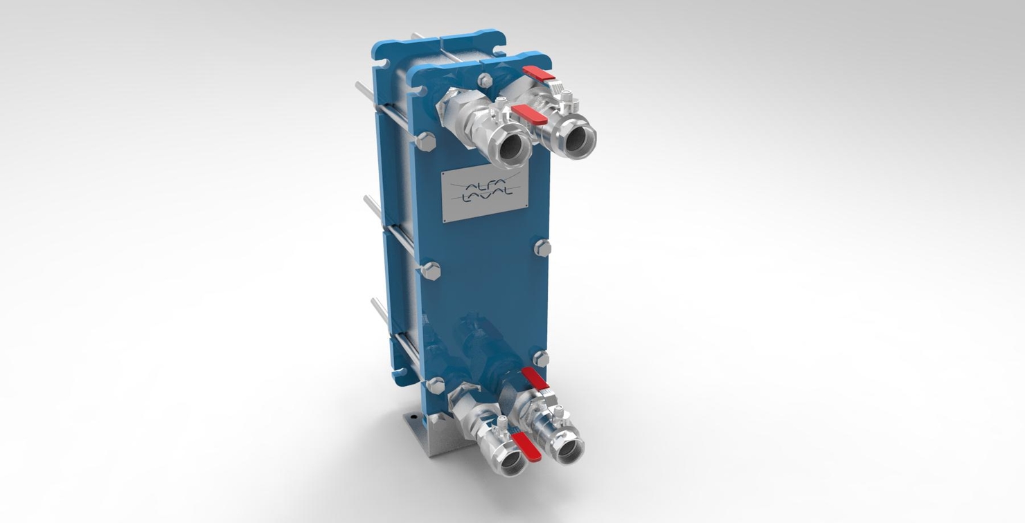 3d heat exchanger model