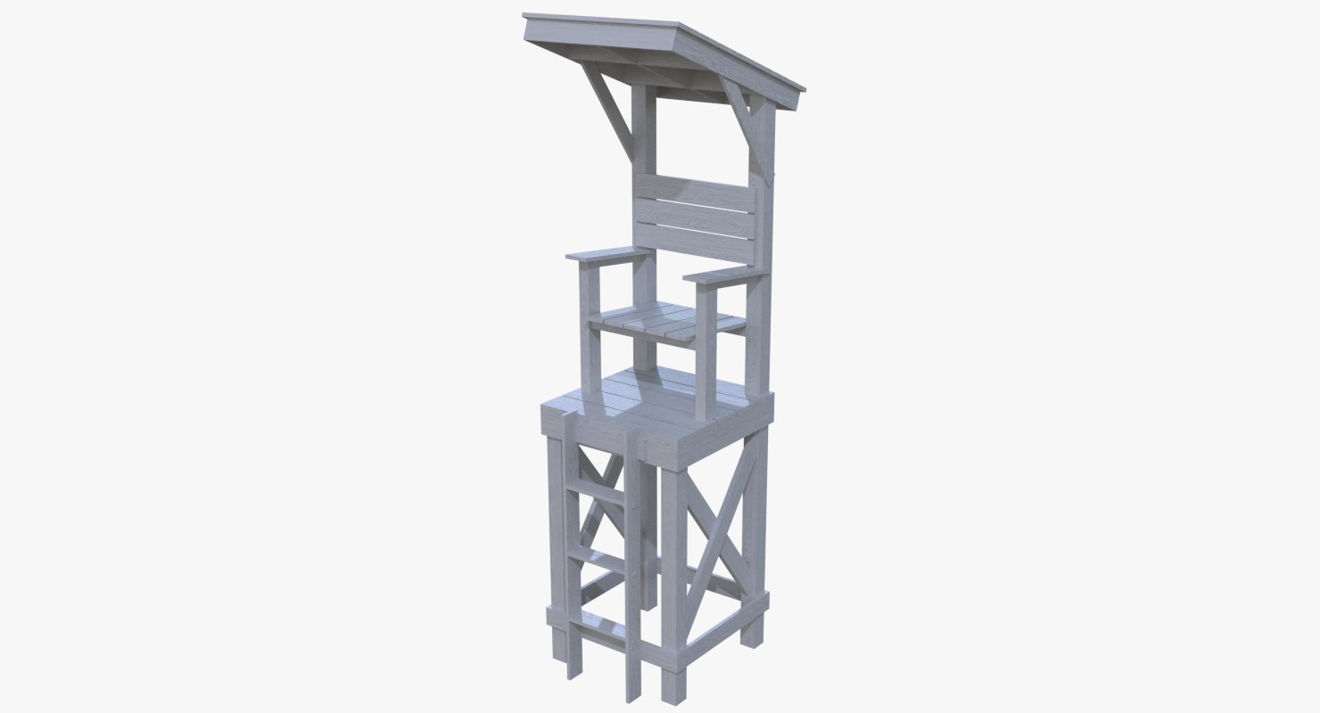 3d lifeguard tower model