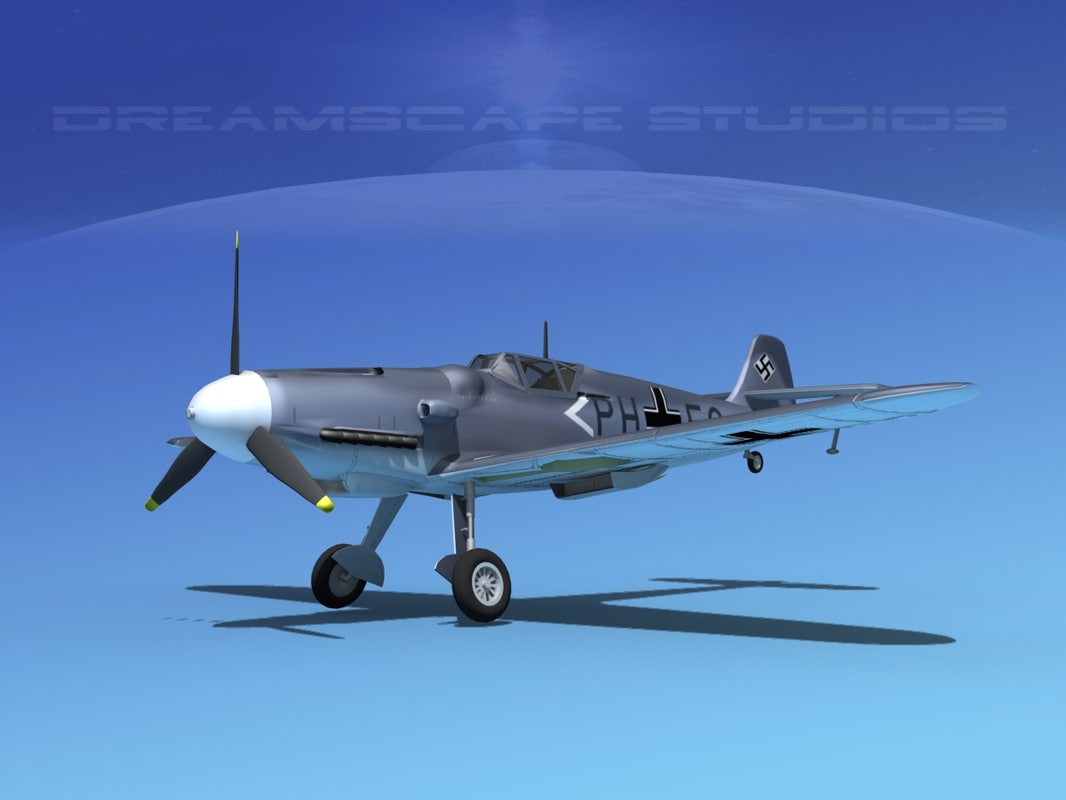 messerschmitt bf-109 fighter dxf