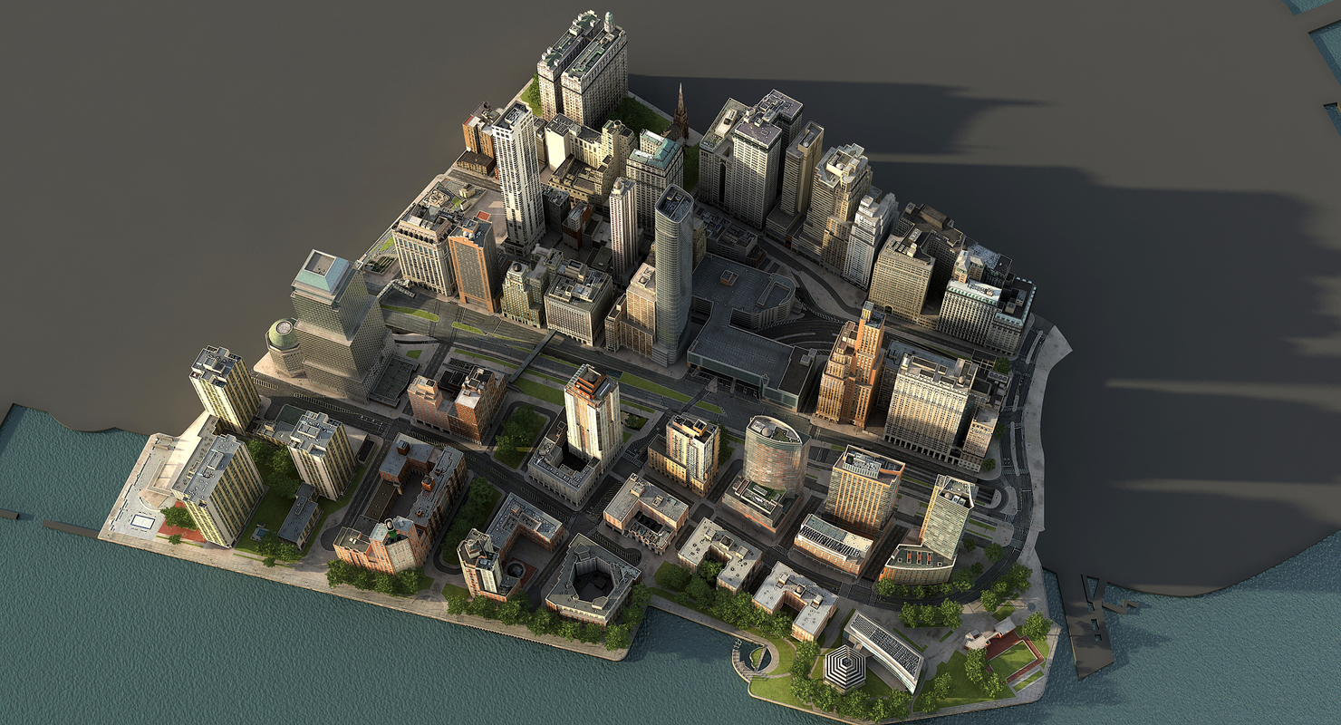 manhattan lower part01 3d max
