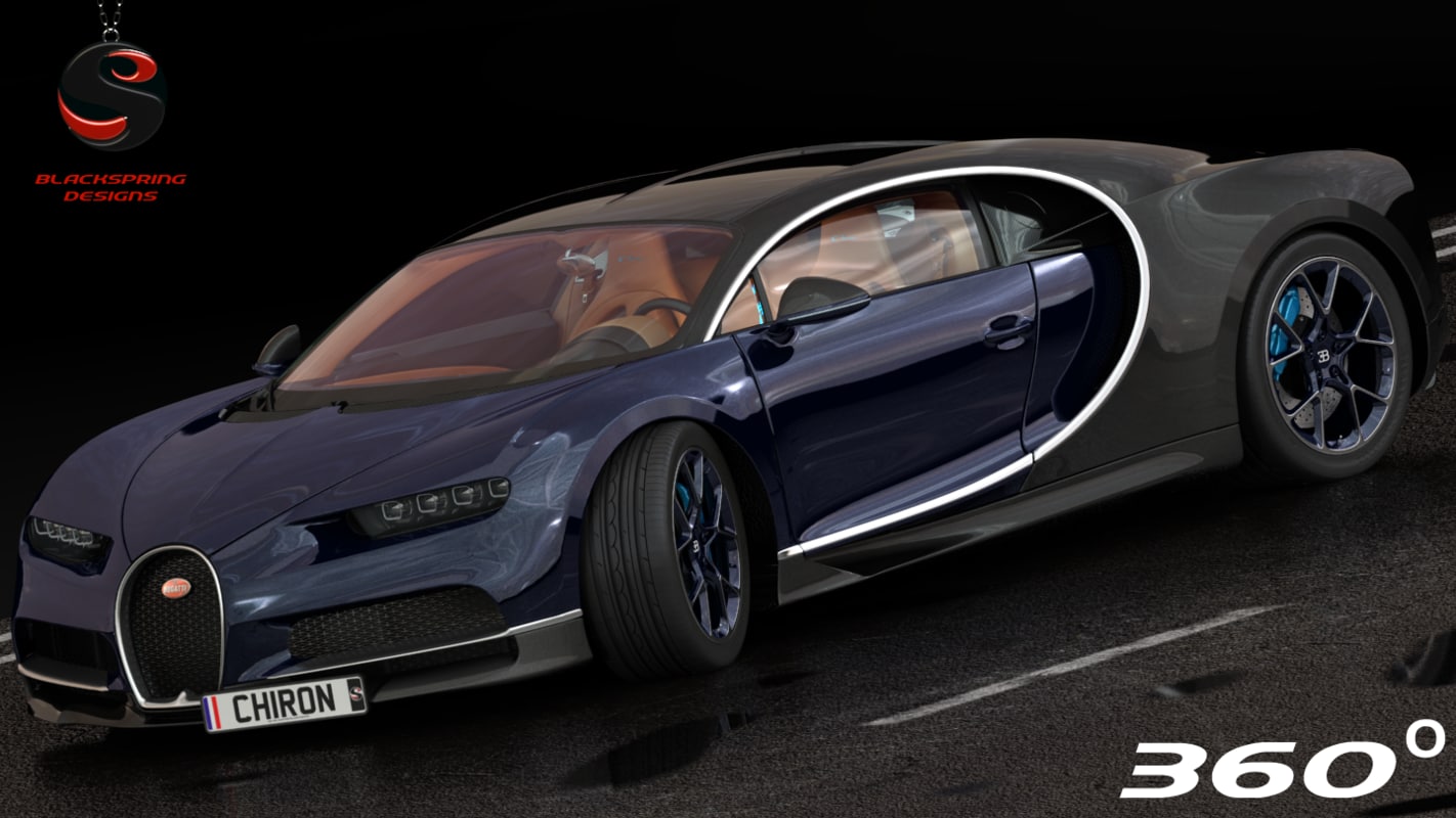 3d model complete bugatti chiron