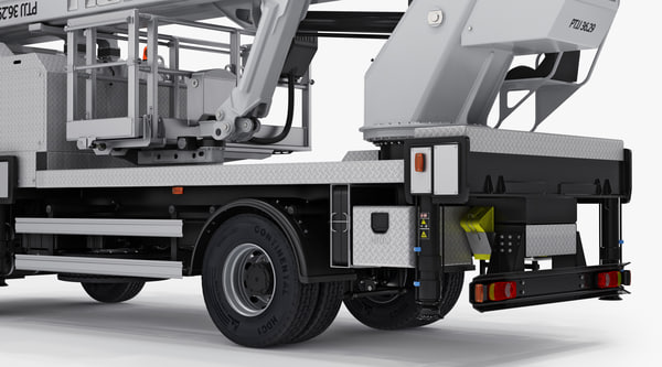 3d truck aerial platform rigged