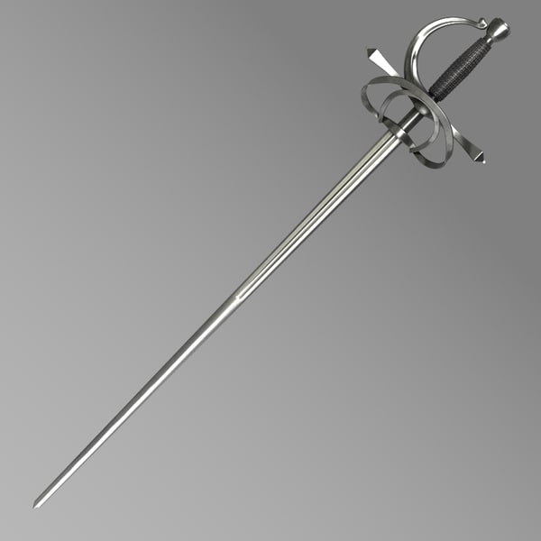 rapier sword 3d model