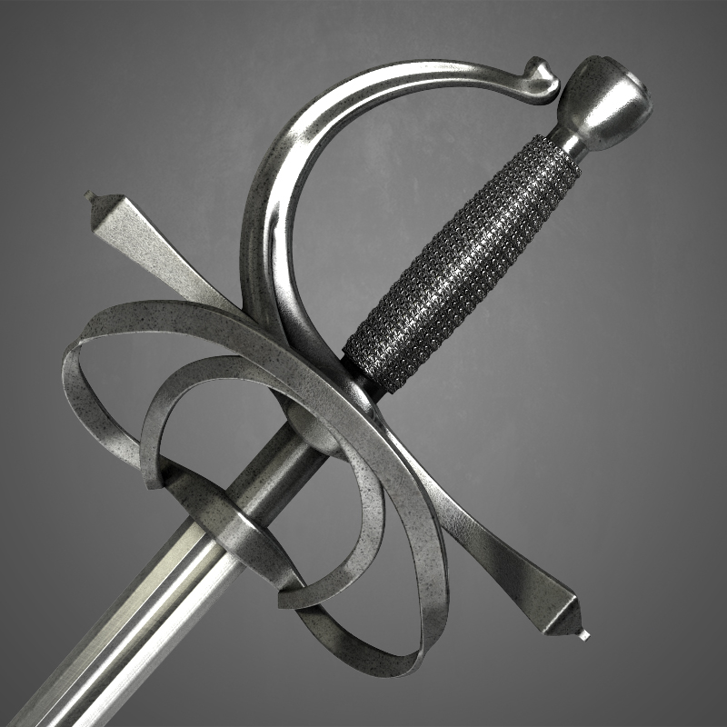 rapier sword 3d model