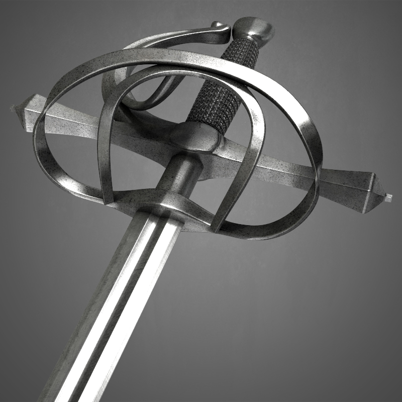 rapier sword 3d model