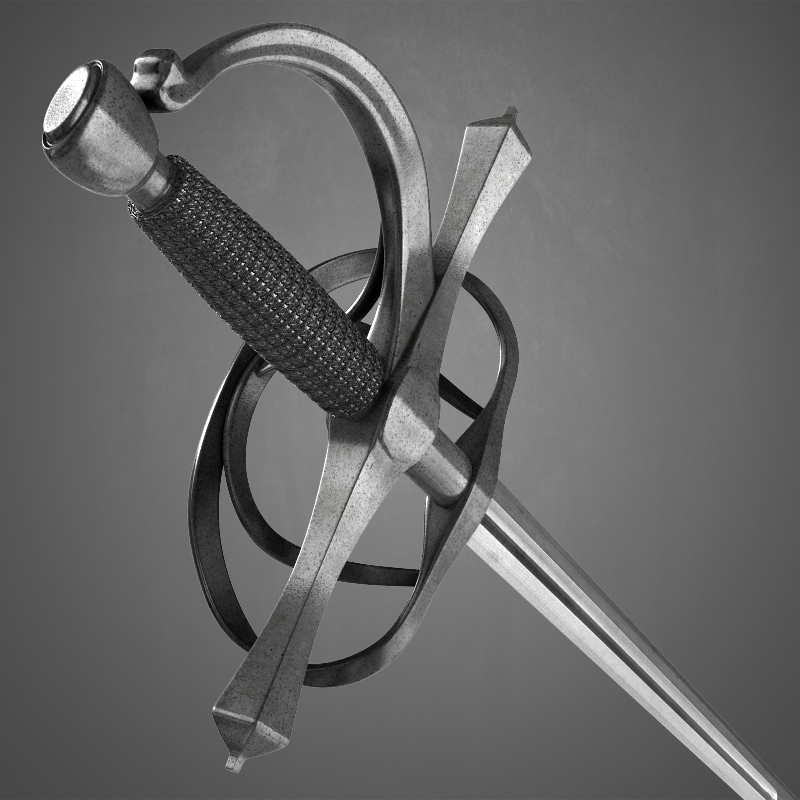 rapier sword 3d model