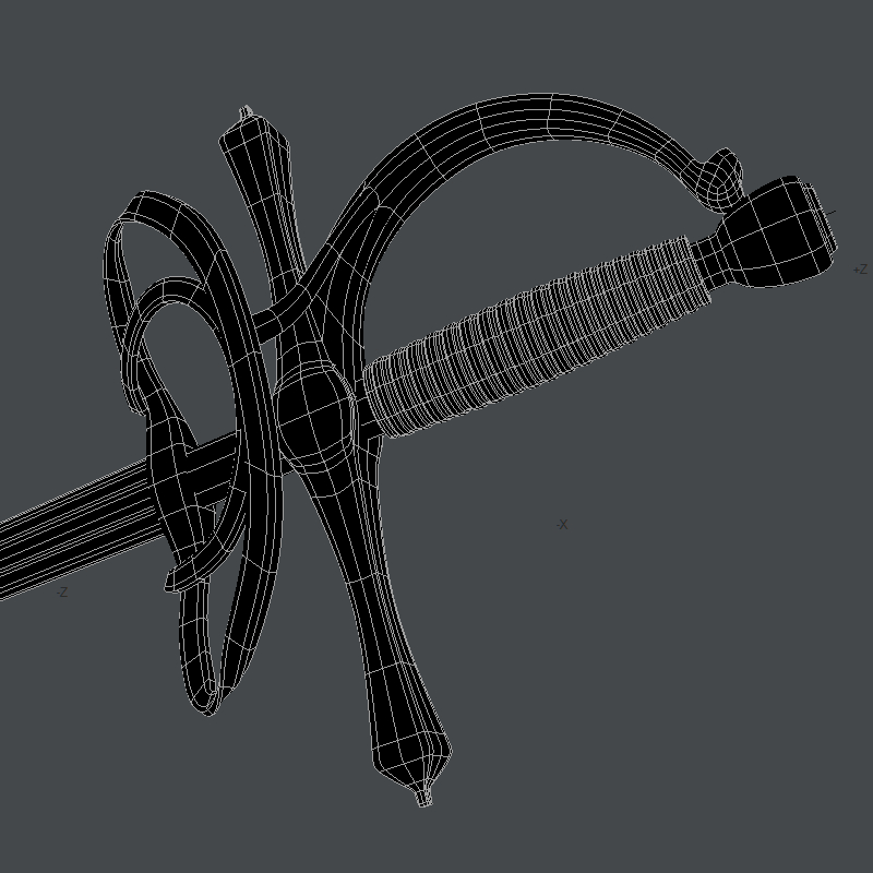 rapier sword 3d model