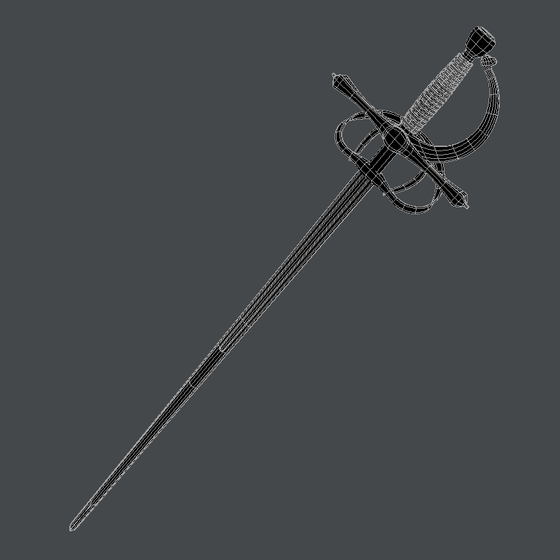 rapier sword 3d model