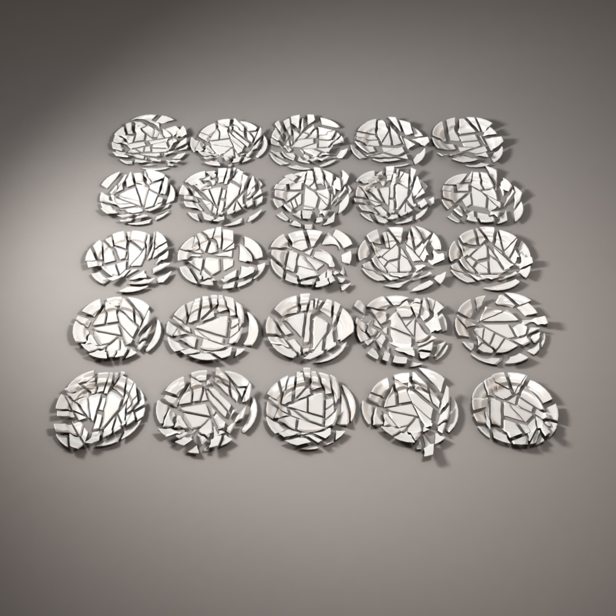 3d model smashed plates