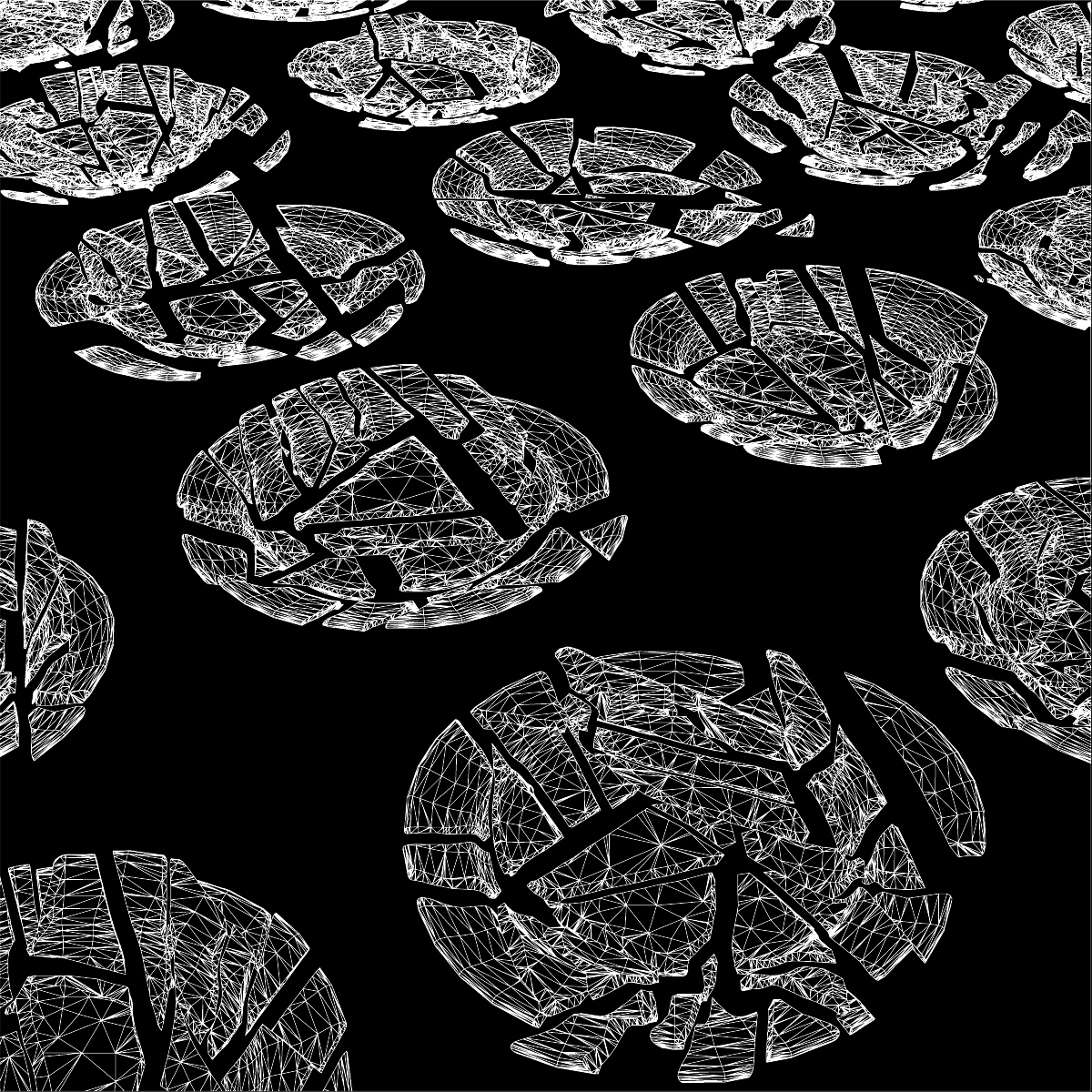 3d model smashed plates