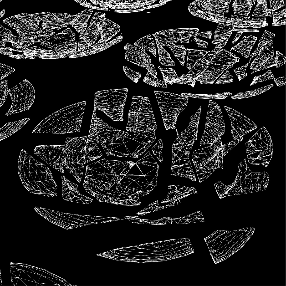 3d model smashed plates