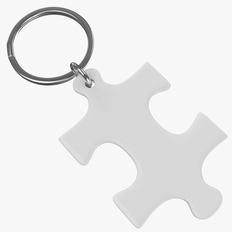 keyring ring keys 3d obj