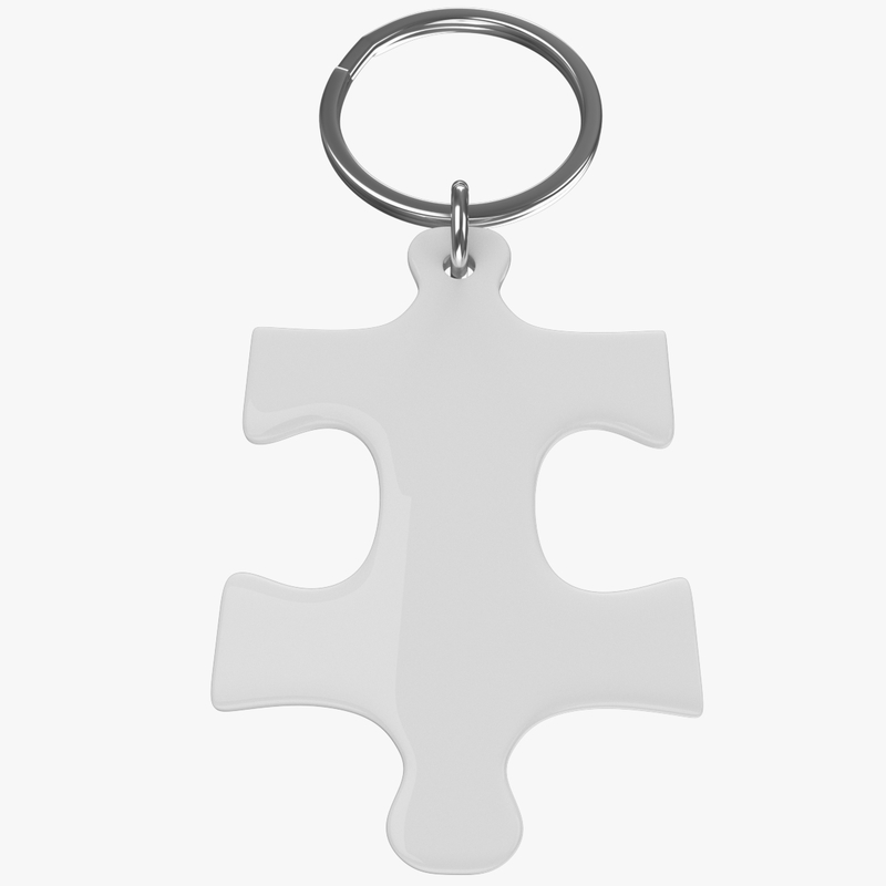 keyring ring keys 3d obj