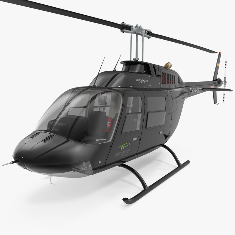 3d model of bell 206b 3 jetranger