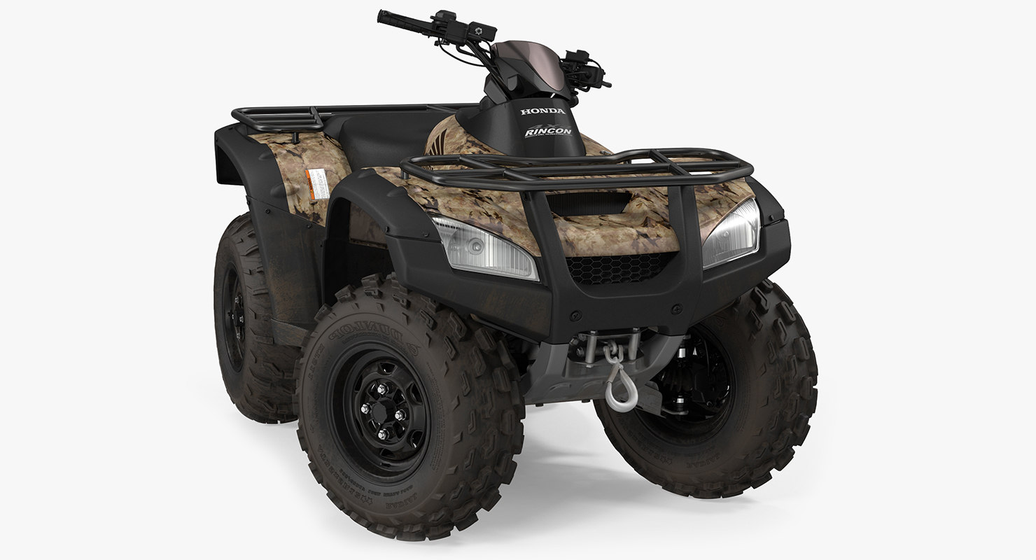 honda quad bike rigged 3d max