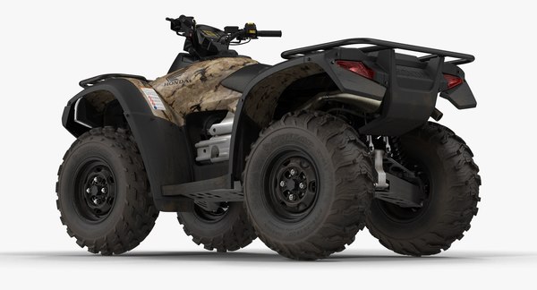 honda quad bike rigged 3d max