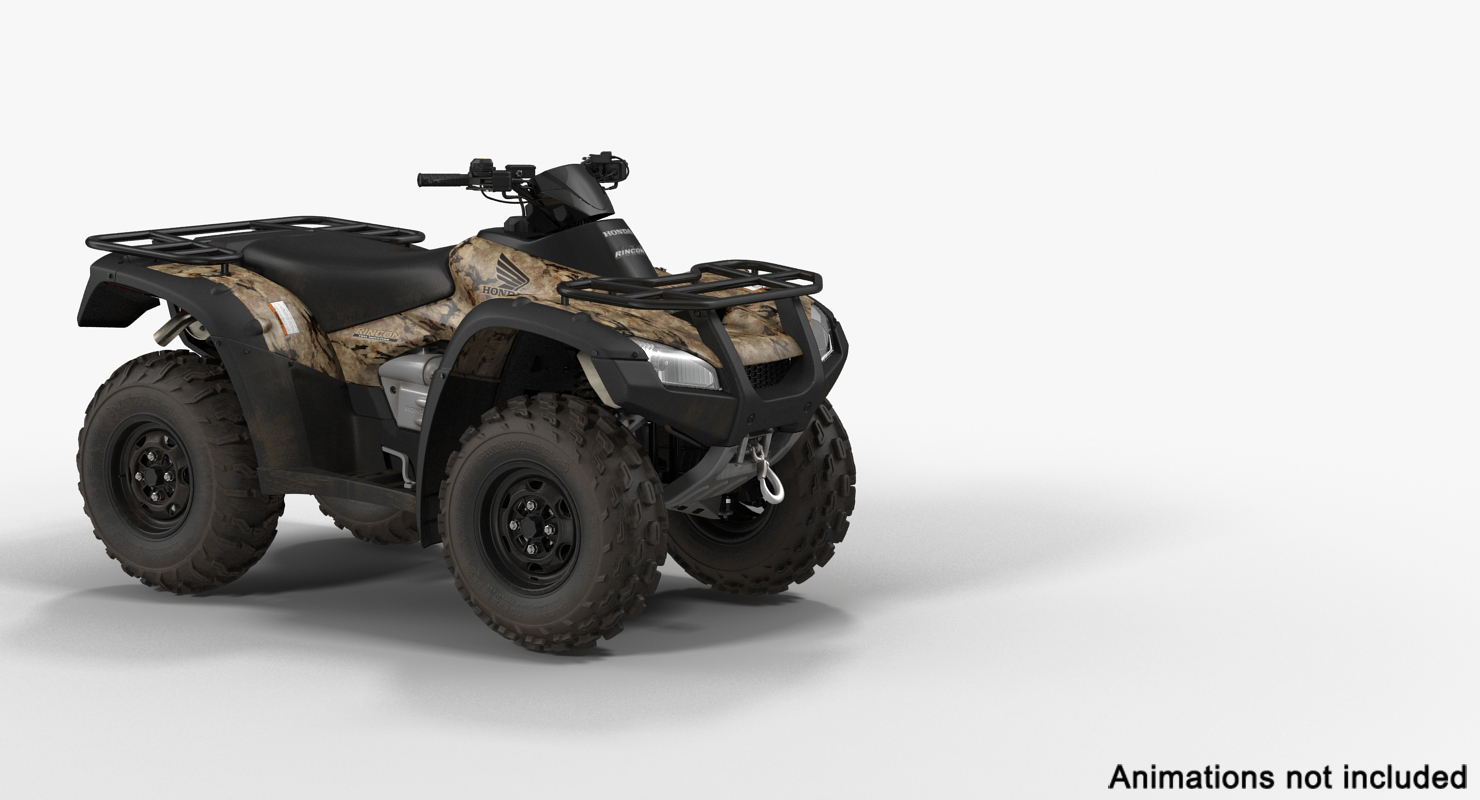 honda quad bike rigged 3d max