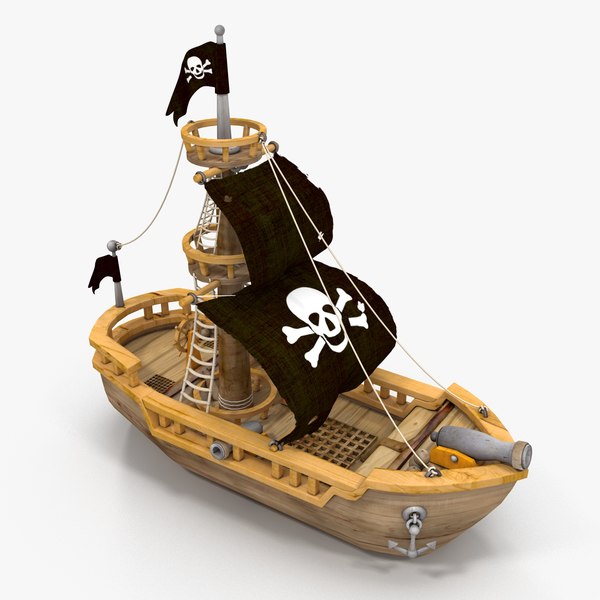 cartoon pirate ship 3d max