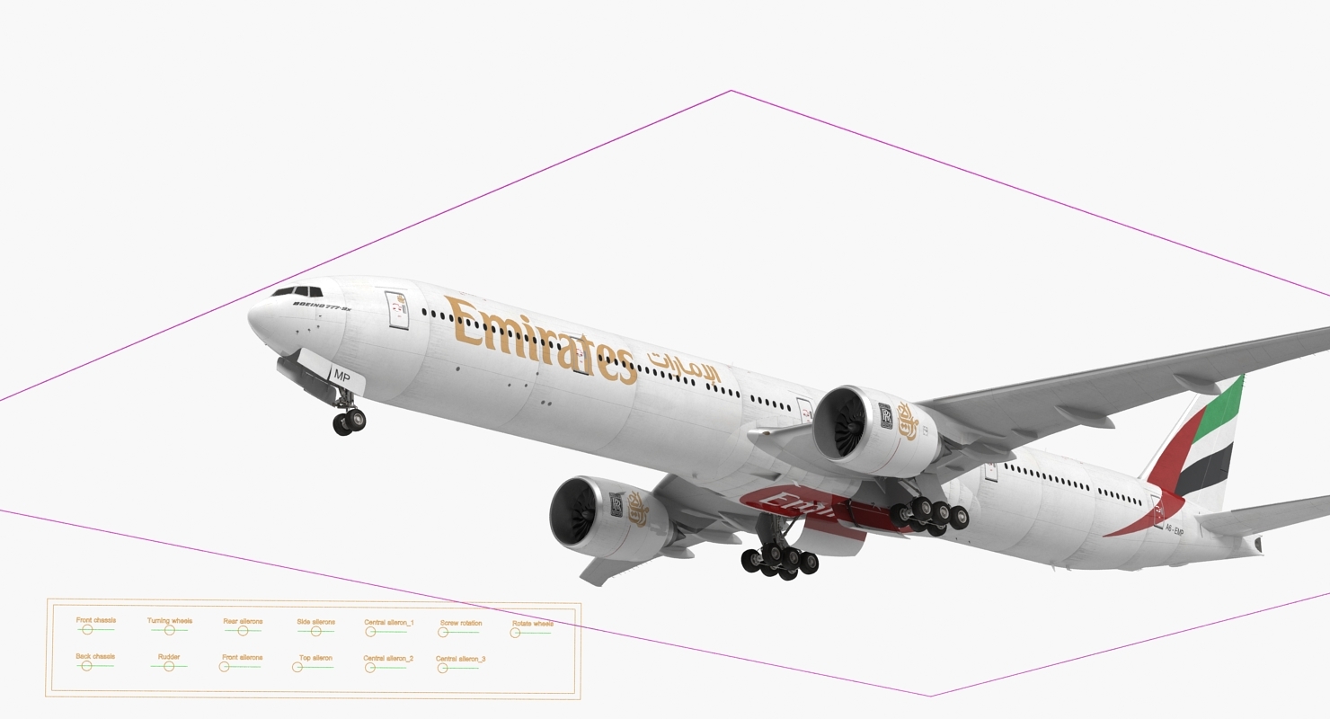3d model boeing 777-9x emirates airlines