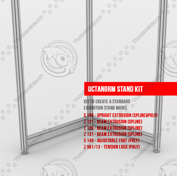 OCTANORM STAND KIT Modelo 3D - TurboSquid 1075745
