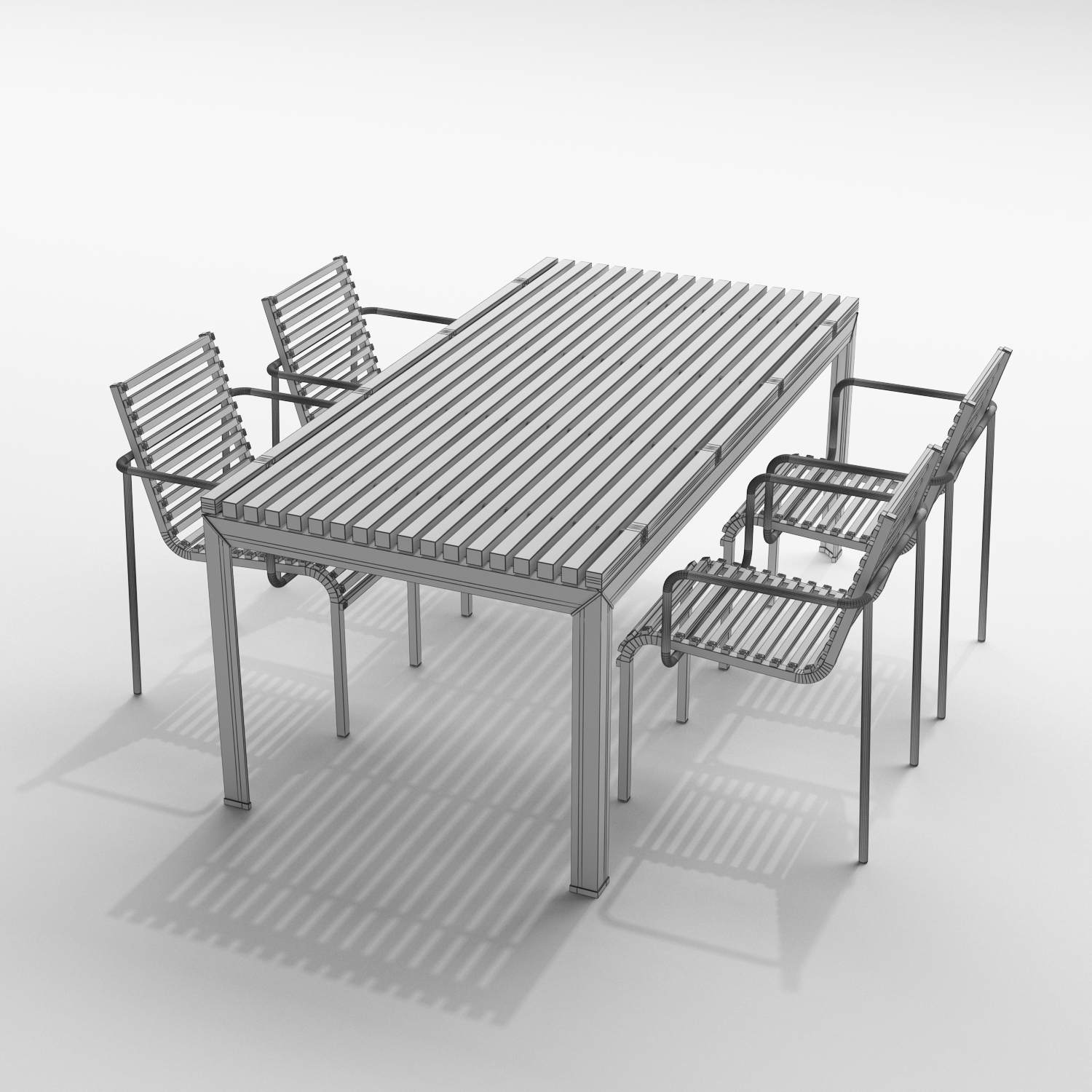 extremis extempore garden table 3d model