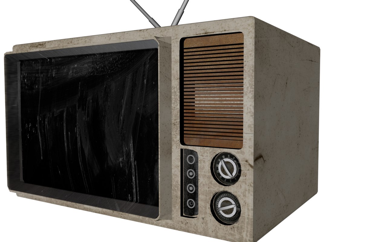 old retro tv 3d model