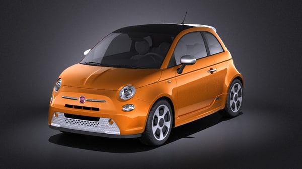 3d 3ds fiat 500 e