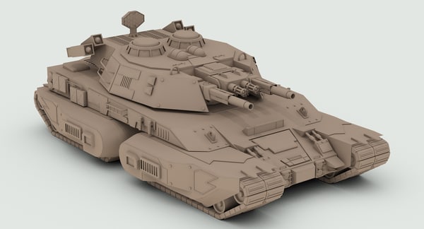 3d concept futuristic heavy tank