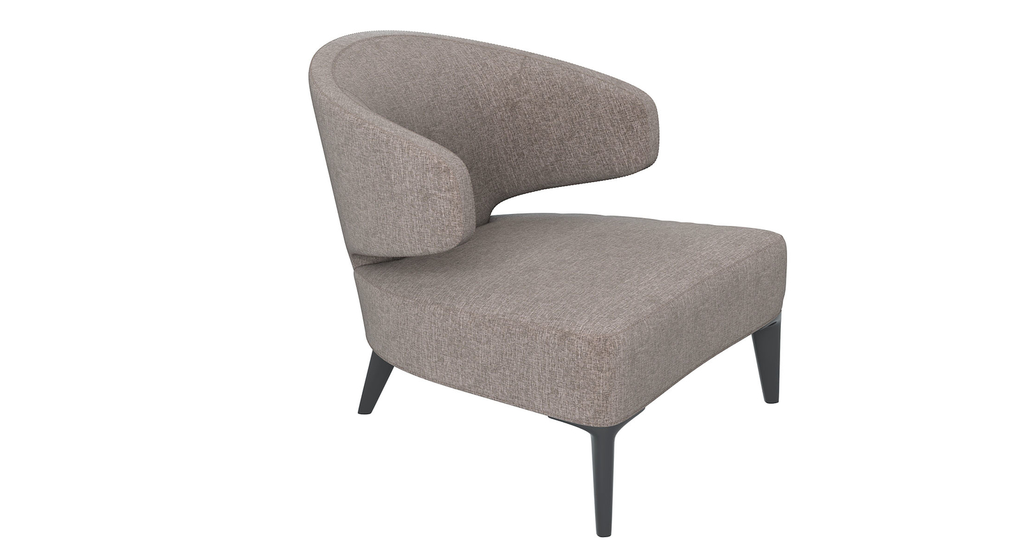 minotti aston armchair 3d model