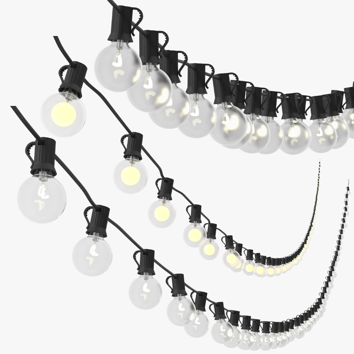 3d string lights model
