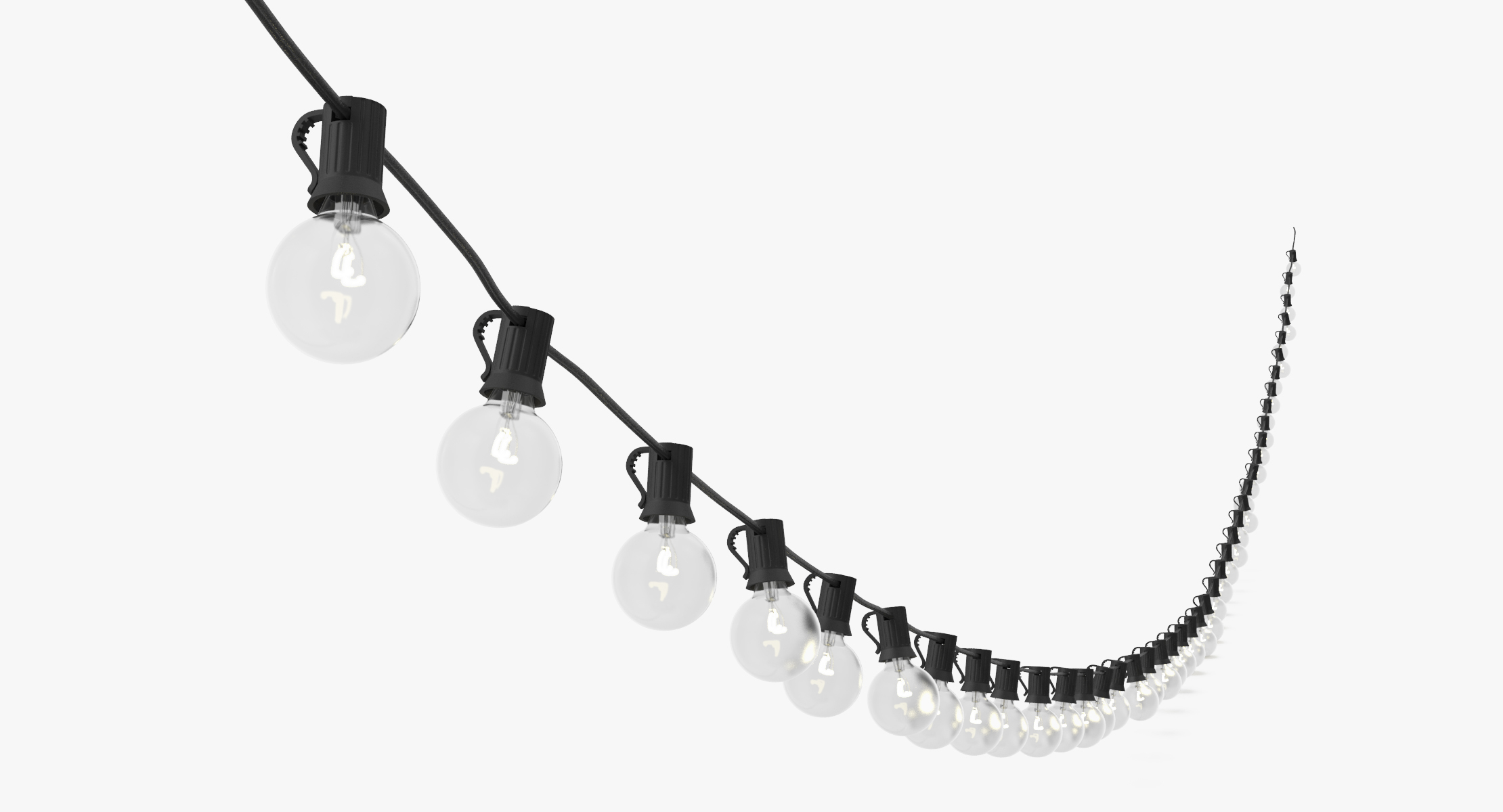 3d string lights model