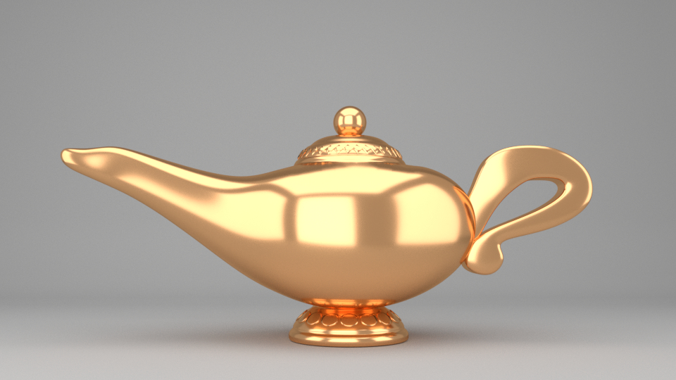3d model alladin lamp