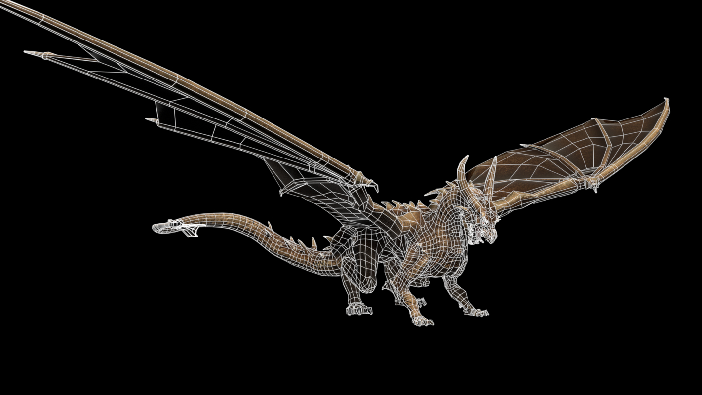 modelo 3d Texturas de malla de dragón 4k - TurboSquid 1076774