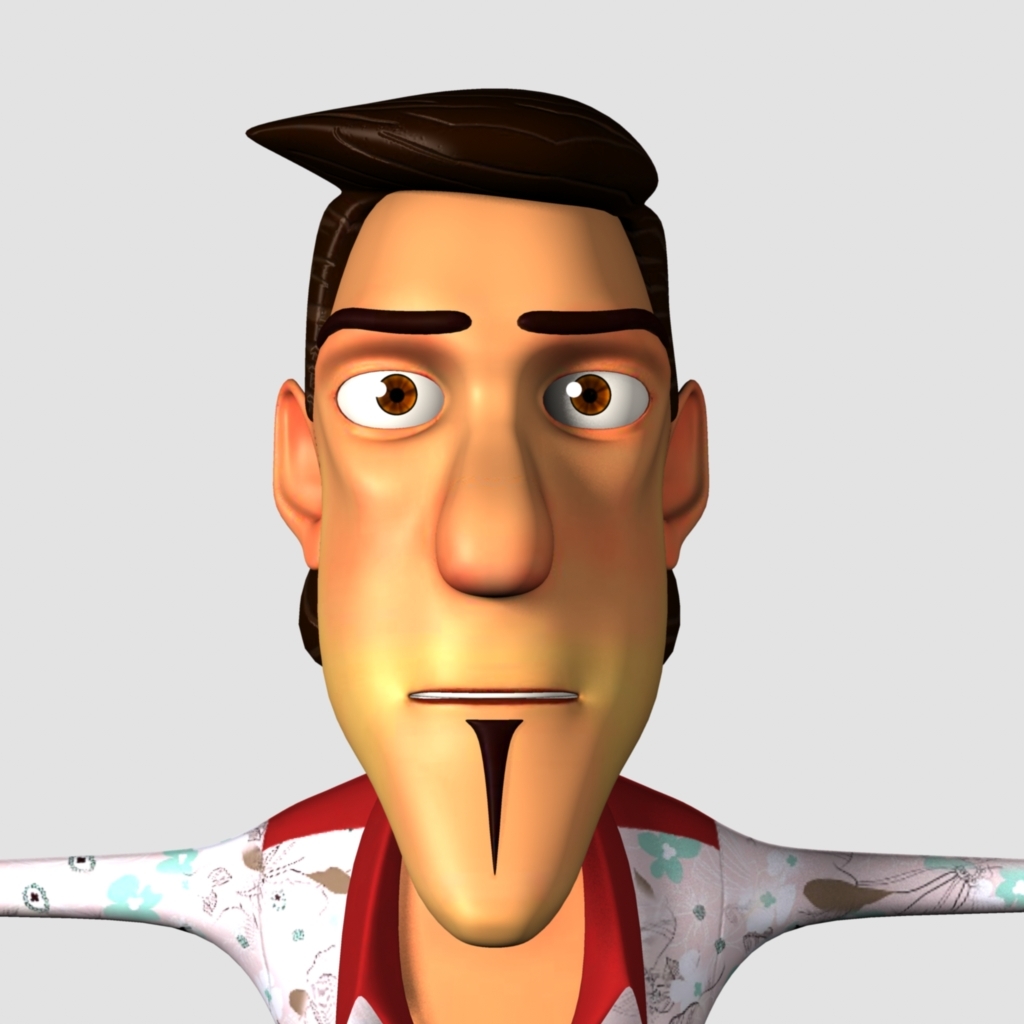 3d man cartoon character animation