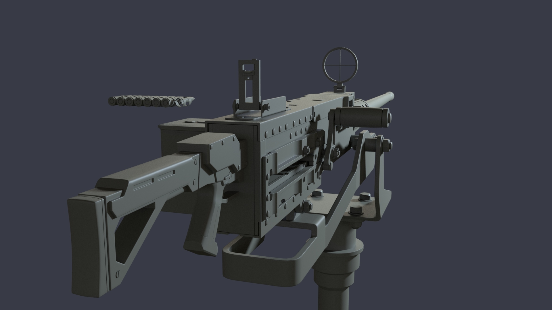 m2 browning 3d model