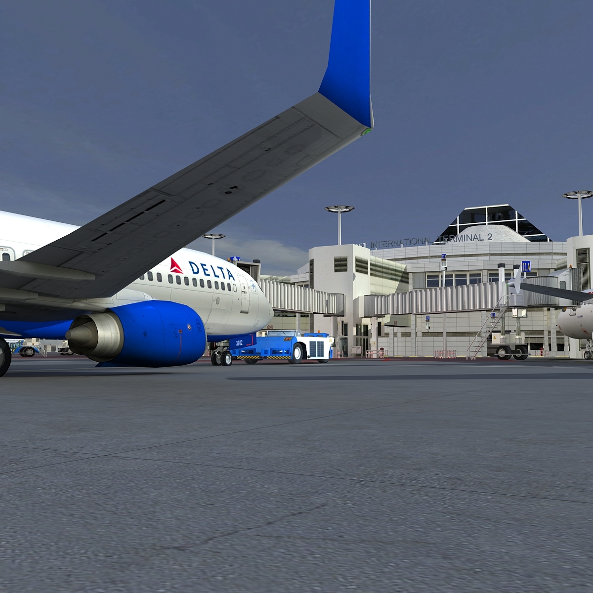 3d advanced airport vehicles planes model