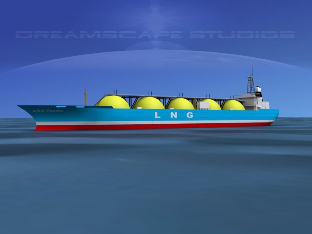 3d model lng carrier ship