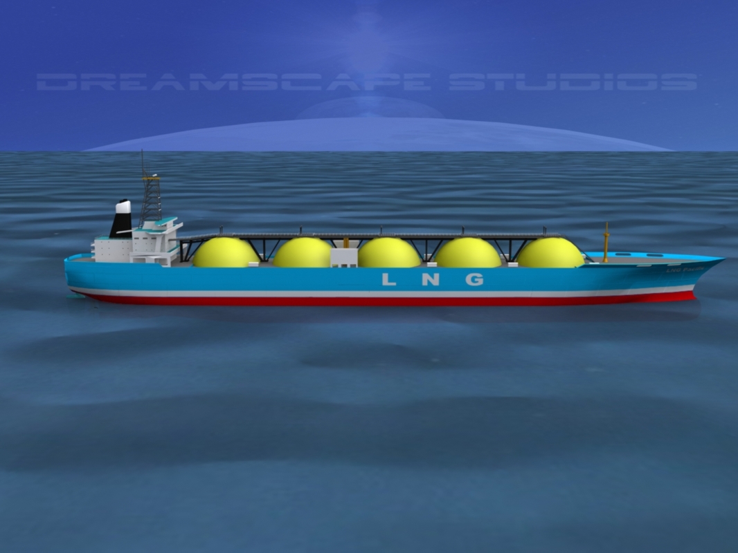 3d model lng carrier ship