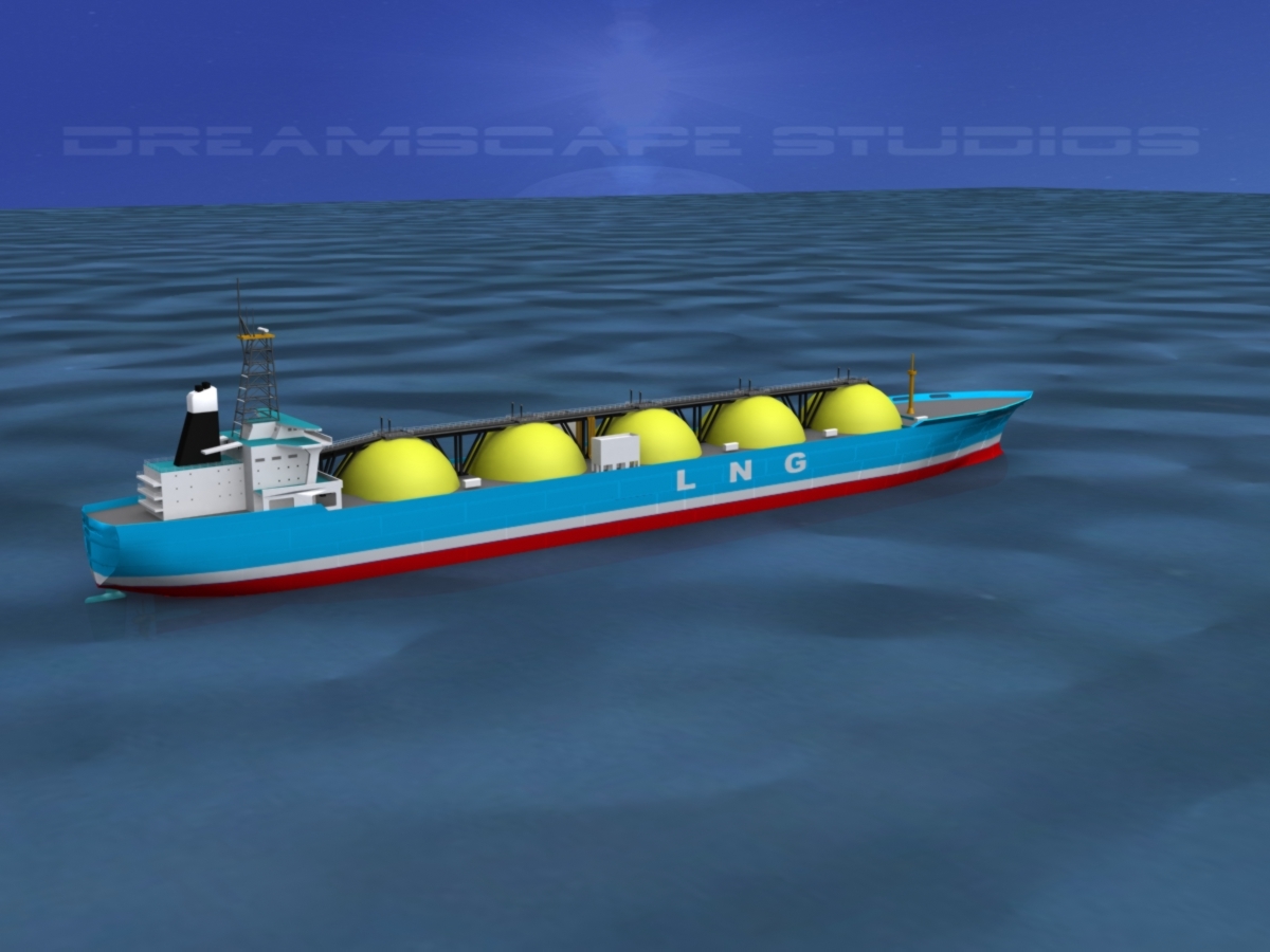 3d model lng carrier ship