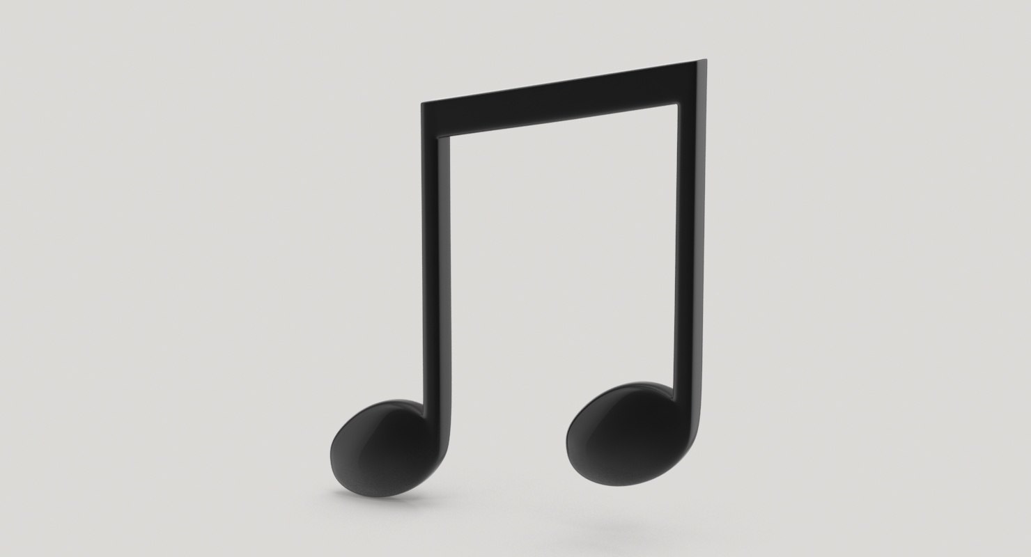 3d beamed note model