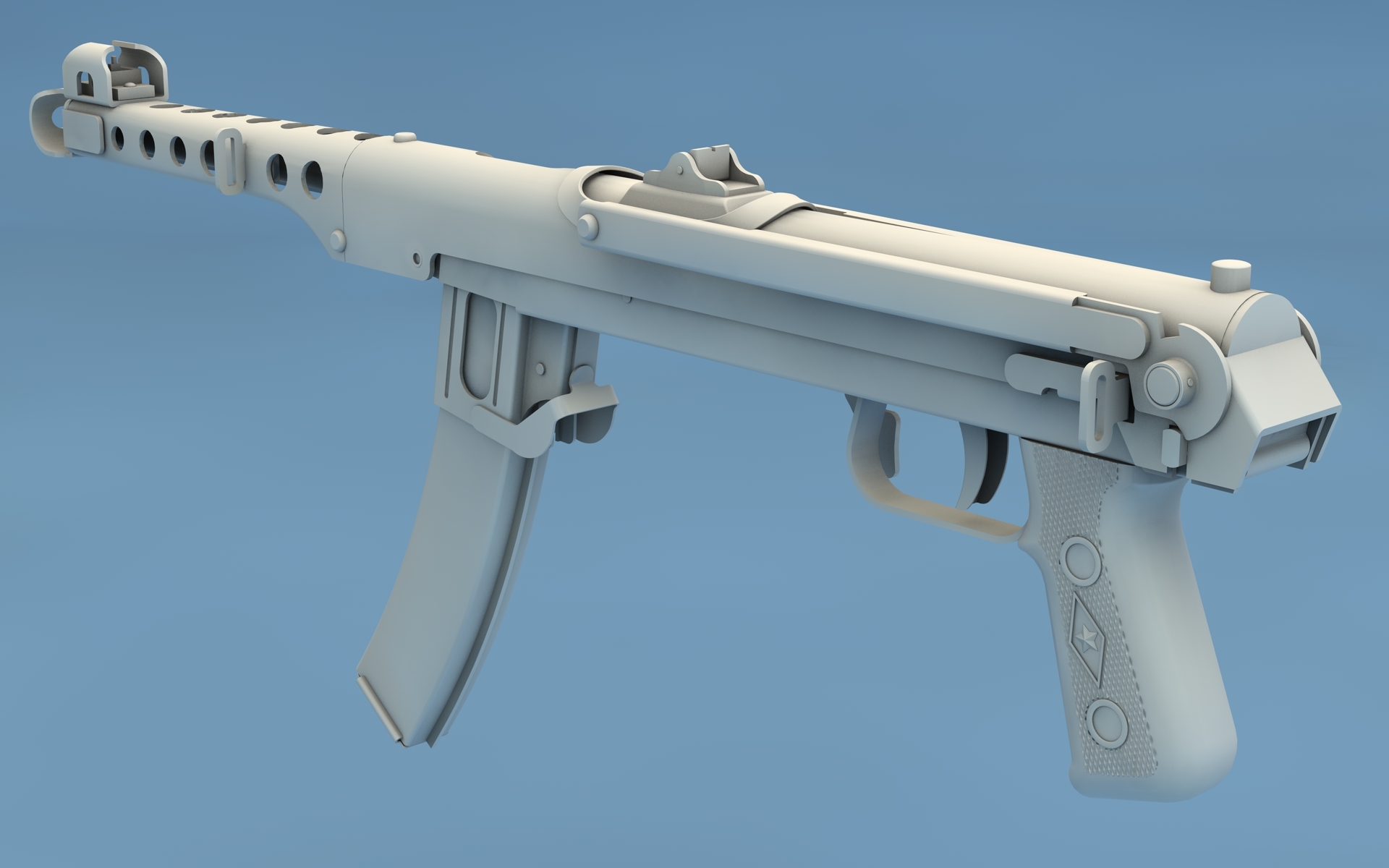 3d model pps-43 rifle