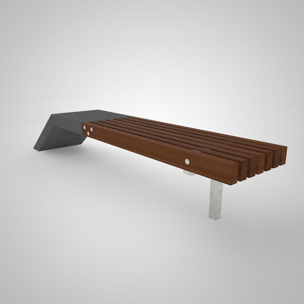 3d model line benches