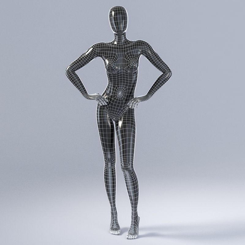 3d model female mannequin