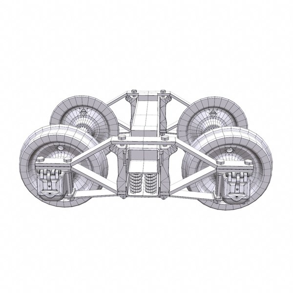 3d model of railway truck