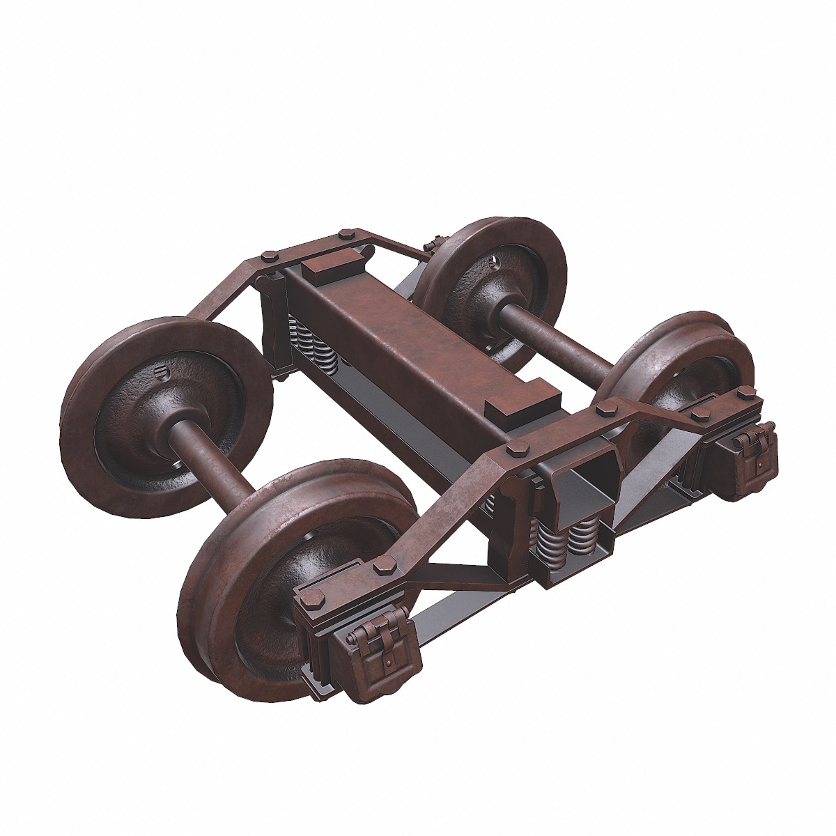 3d model of railway truck