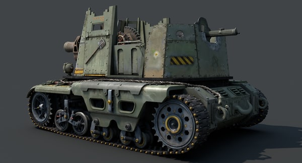 tank post apocalyptic 3d model