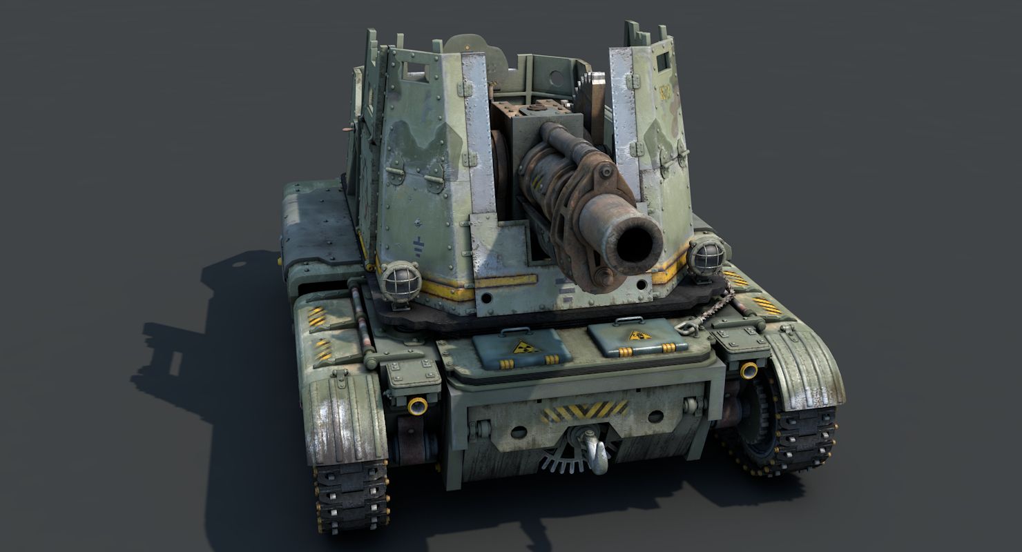 tank post apocalyptic 3d model